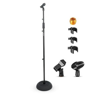 2-Pack Tripod Floor Mic Stand with Adjustable Height 18-72" & 29.5 ...