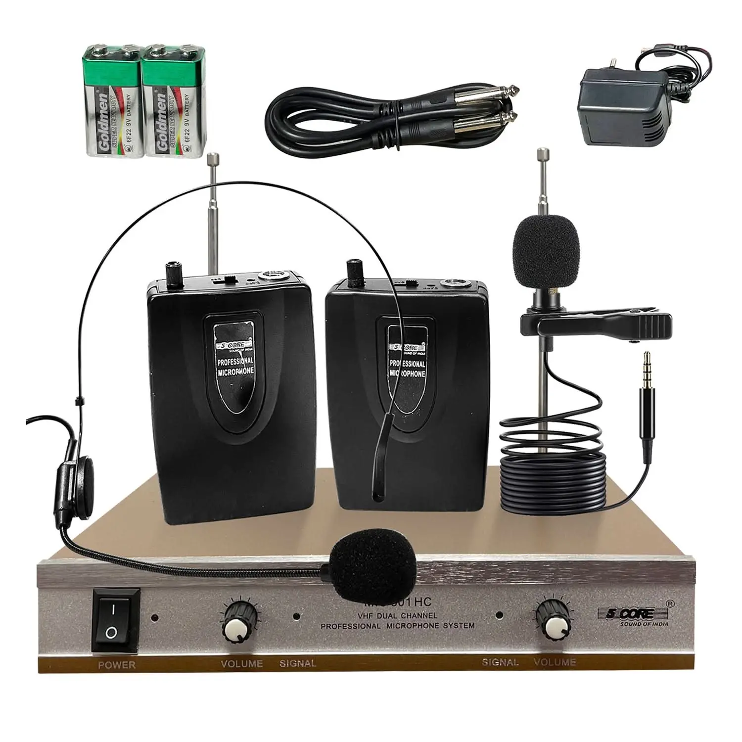 5Core Wireless Microphones w 1 Headset 1 Collar Mic + Receiver ...