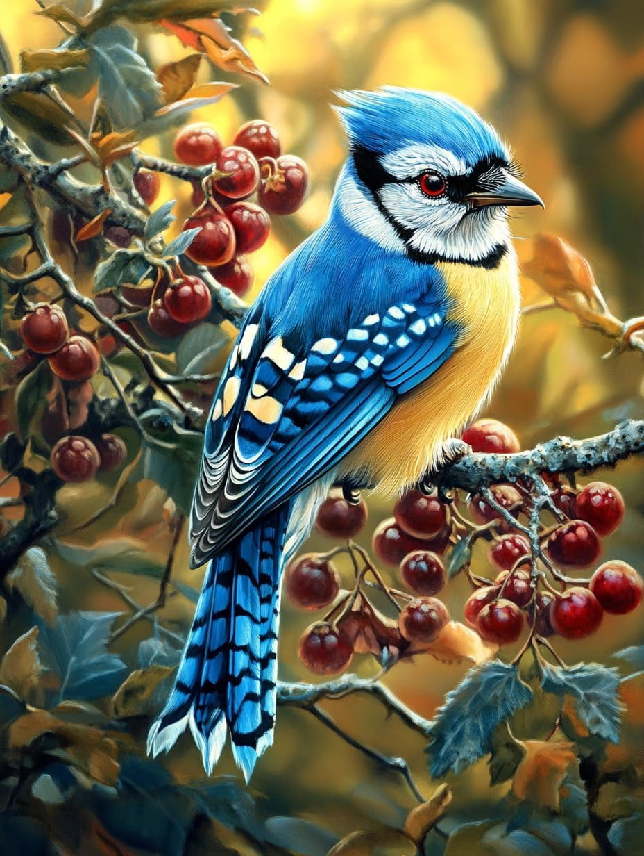 5D The Blue Jay Diamond Art 12x16 Inch Full Drill Diamond Painting Kits ...