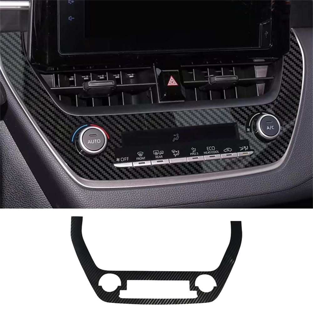 5D Carbon Fiber Look Console AC Button Cover Trim Sticker For Toyota ...