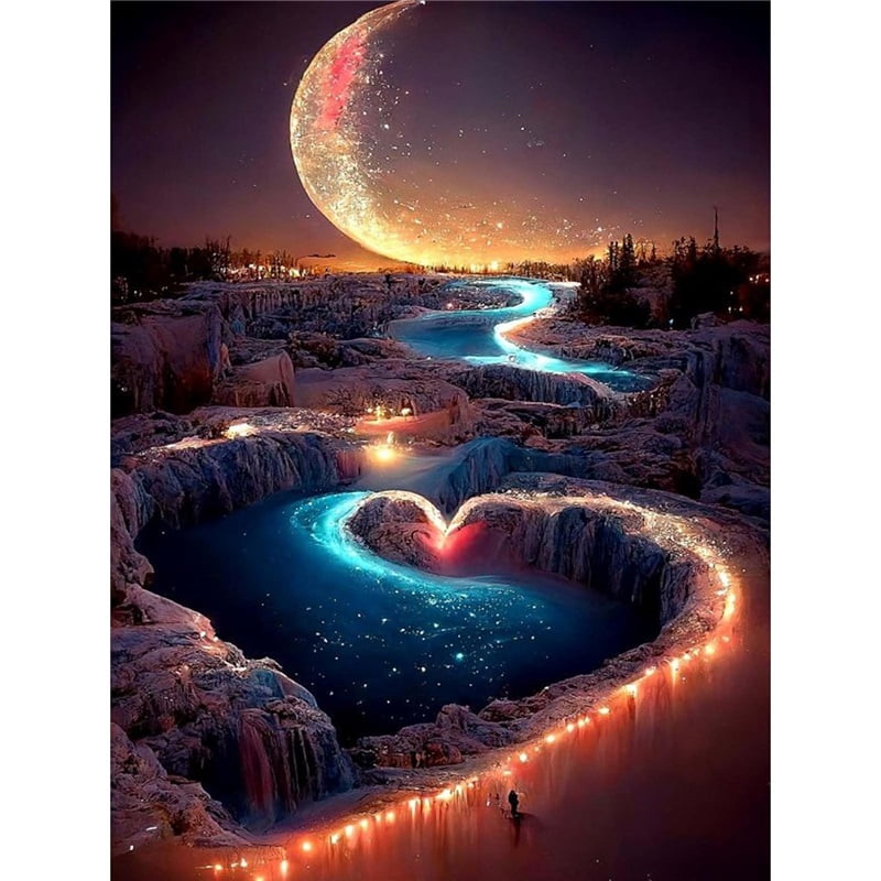5D Cross Diamond Painting Kits for Beginner, Diamond Art Kits for ...