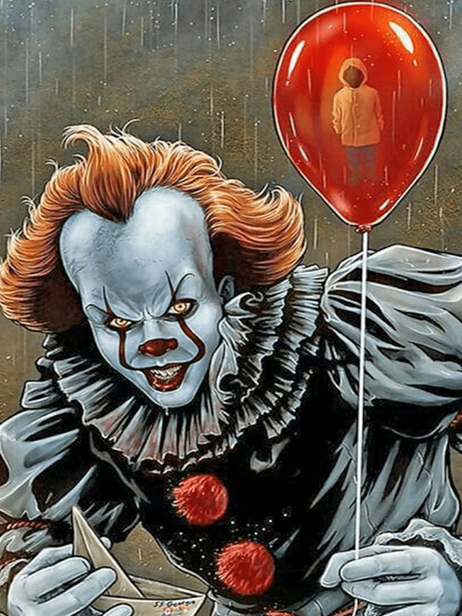 5D DIY Diamond Art Painting Halloween Horror Characters Clown Diamond ...