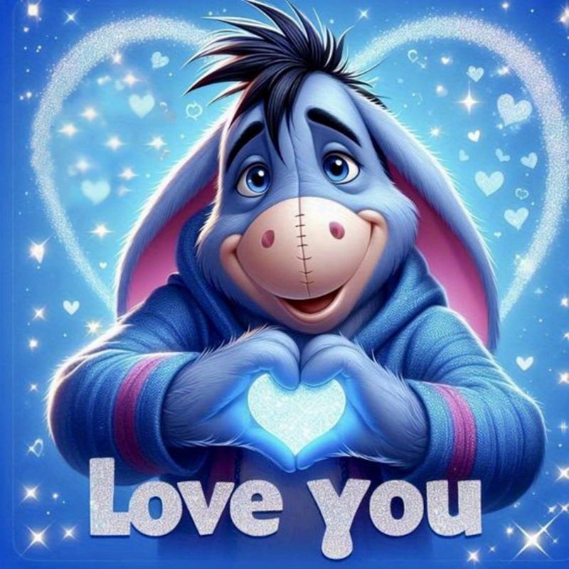 5D DIY Diamond Painting, Disney Eeyore Background by Digital Kit Adult ...