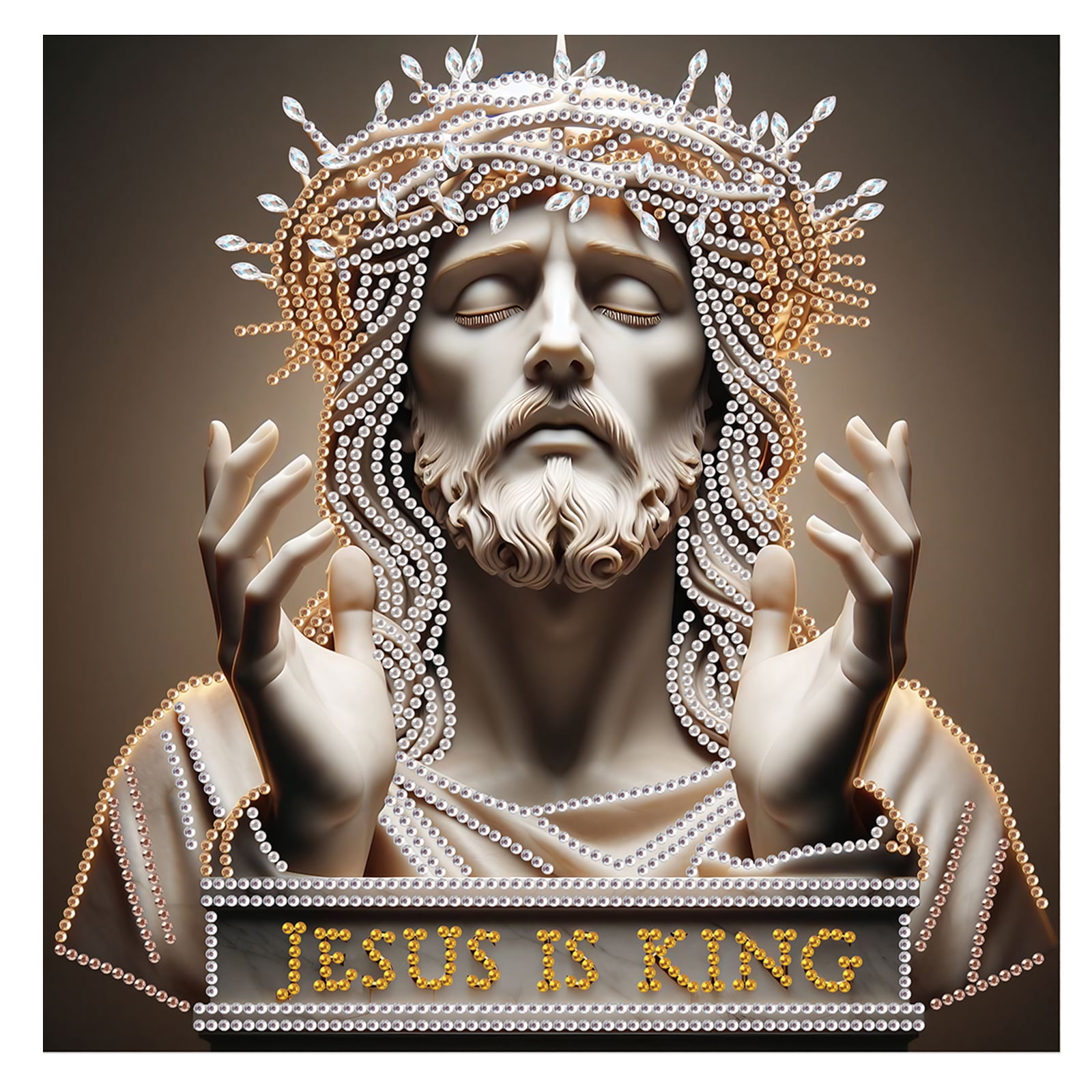 5D DIY Diamond Painting Kit, Devout Jesus Special Shape Diamond ...