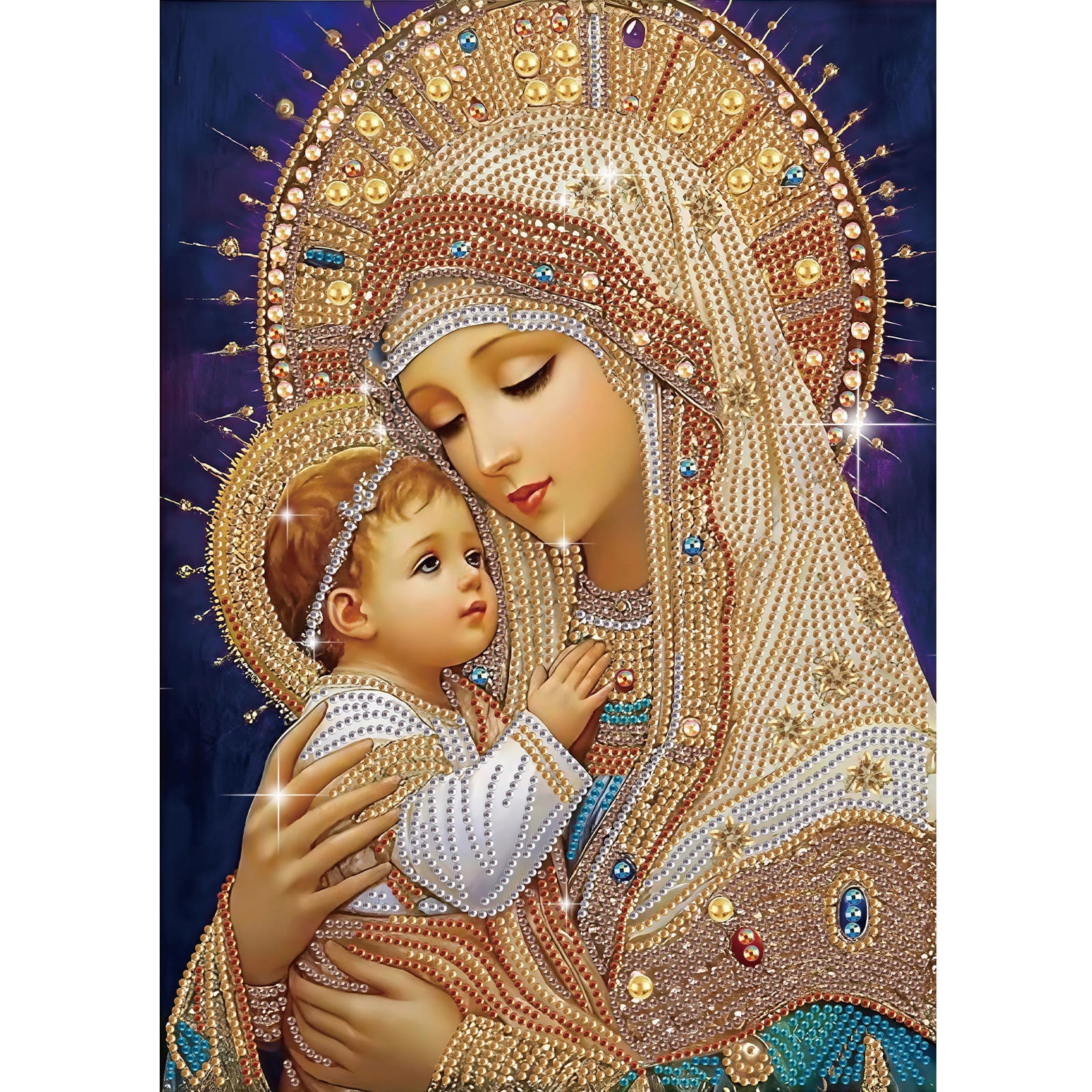 5D DIY Diamond Painting Kit Gentle Religious Virgin Mary Creative Craft ...