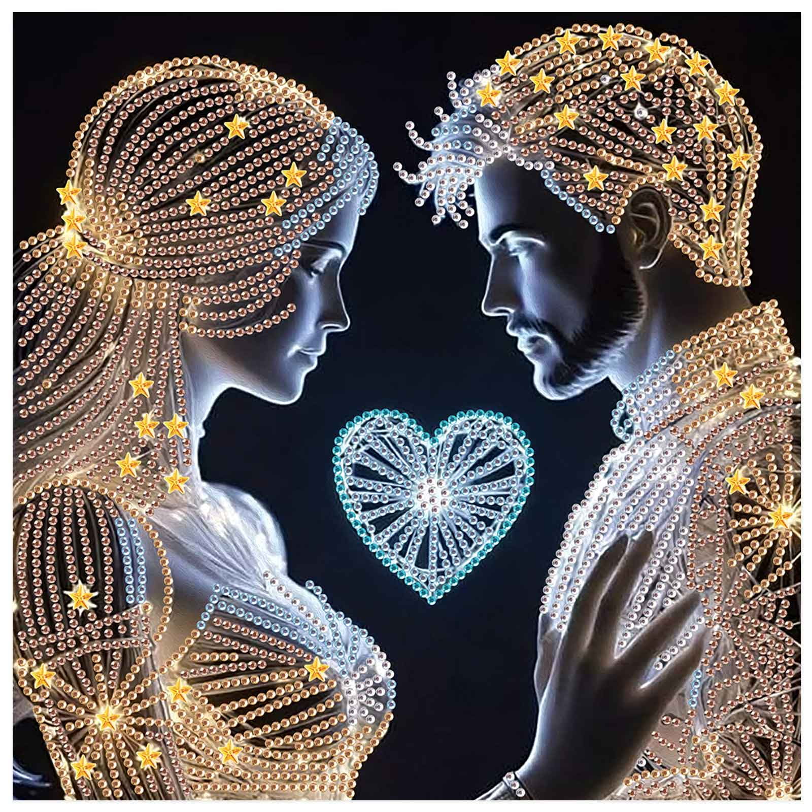 5D DIY Diamond Painting Kit Love-themed Couple Diamond Art Perfect for ...