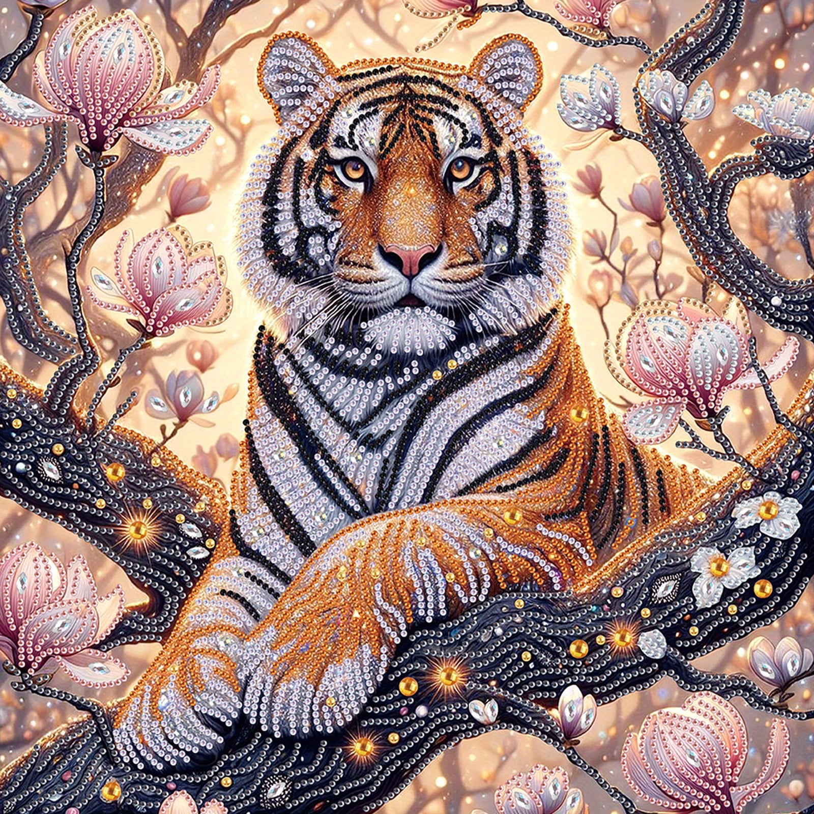 5D DIY Diamond Painting Kit, Tiger Pattern Home Decor Handicraft ...