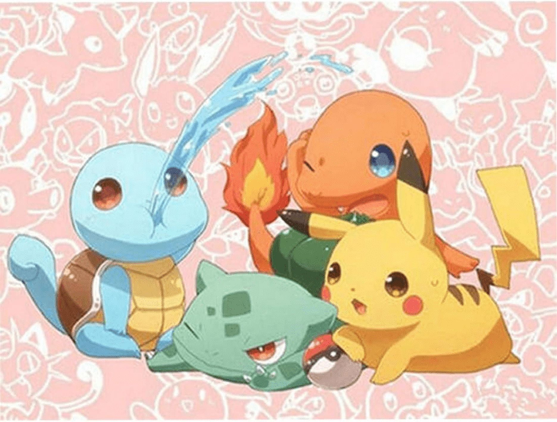 5D DIY Diamond Painting Kits for Adults Kids, Pikachu Full Drill ...