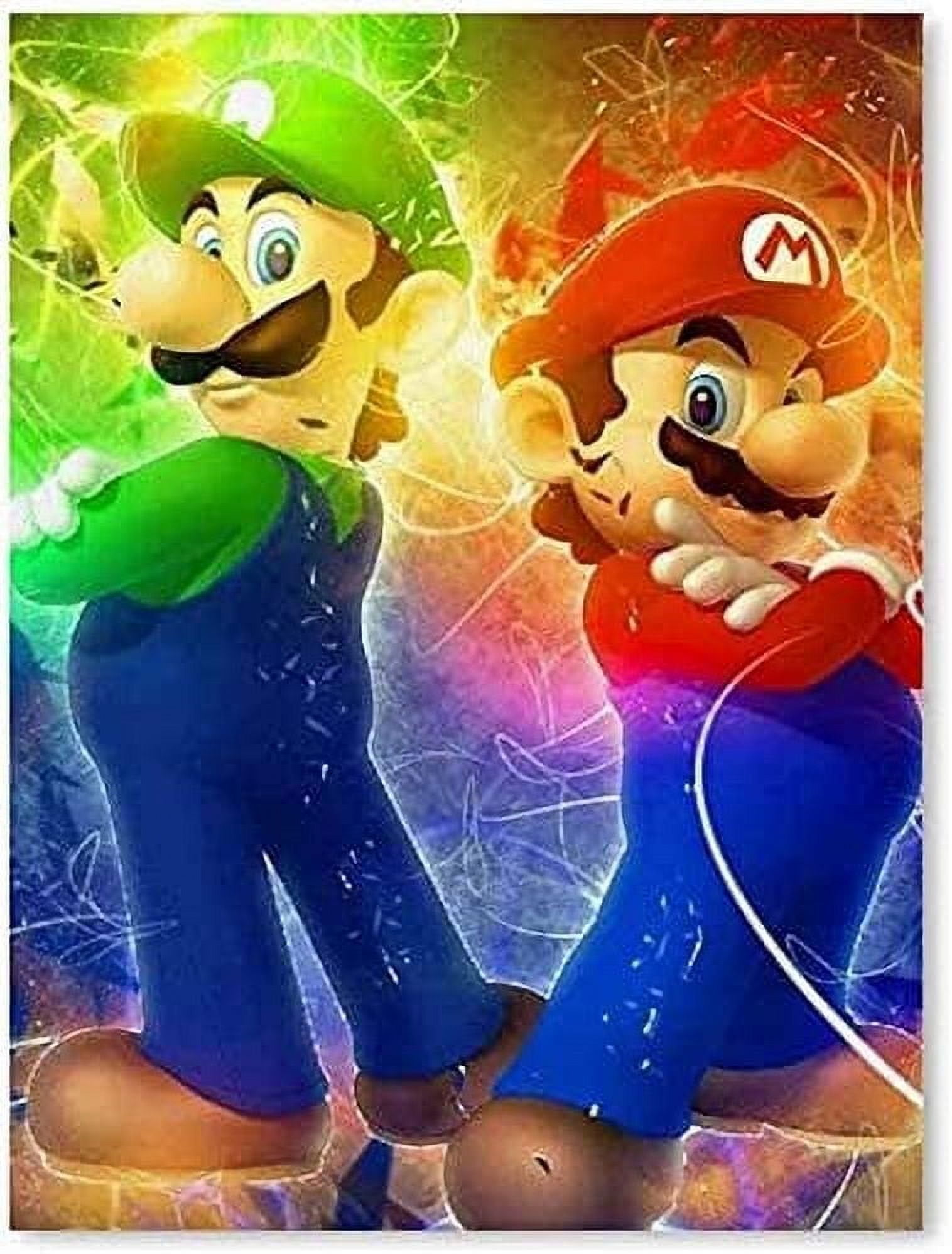 5D DIY Diamond Painting Kits, Super Mario, Full Drill Resin Beads ...