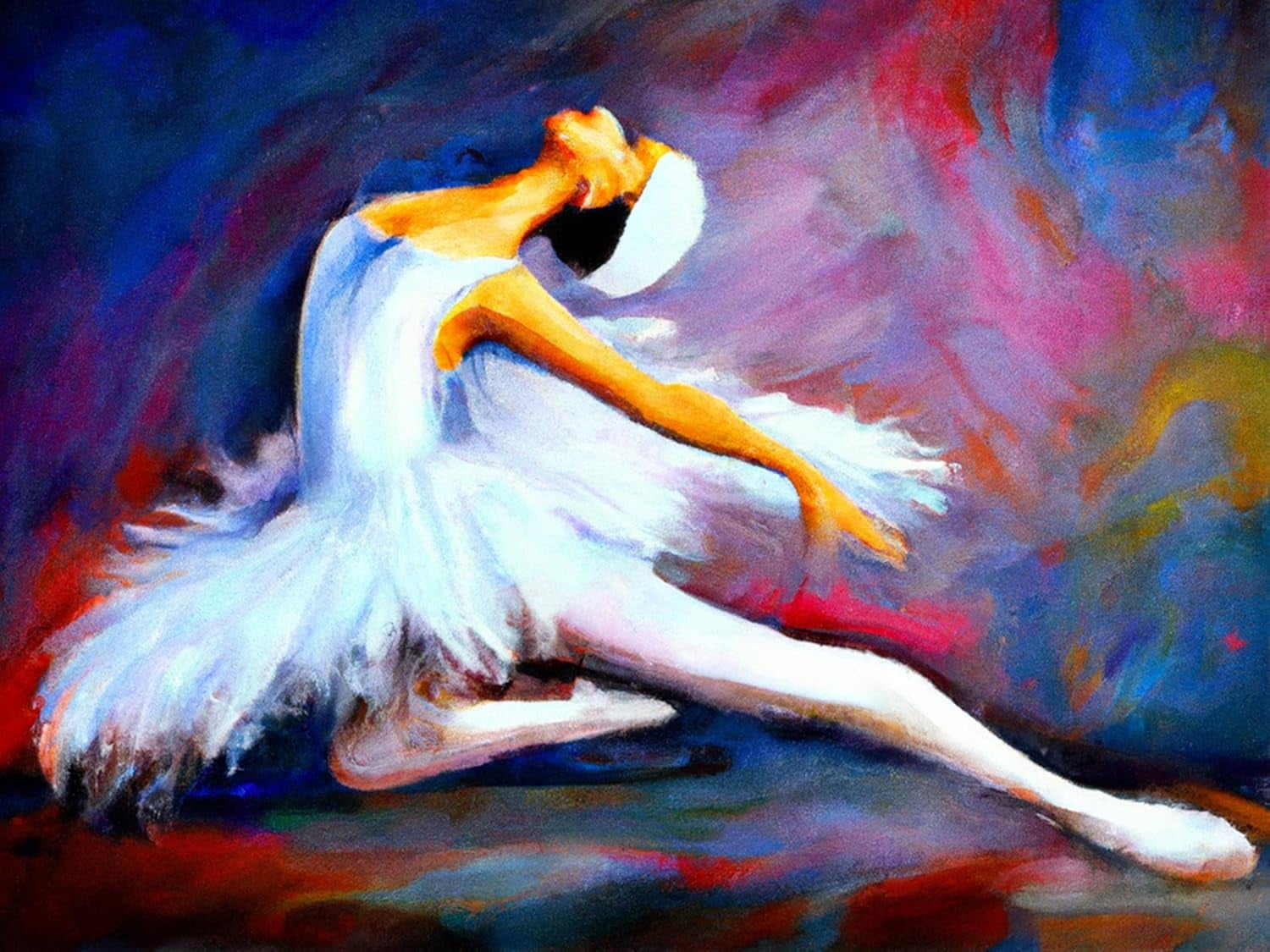 5D DIY Diamond Painting Set "Ballet Dancer, Beauty" Round Diamond Art ...