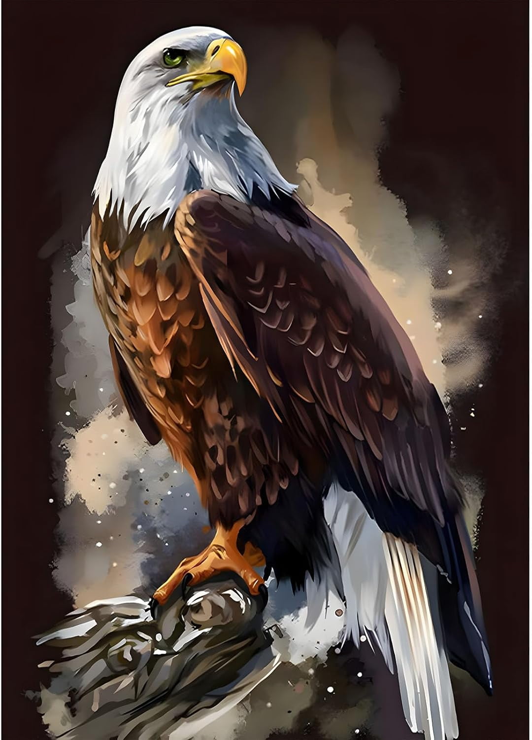 5D DIY Diamond Painting Set "Eagle, American Bald Eagle" Round Diamond ...