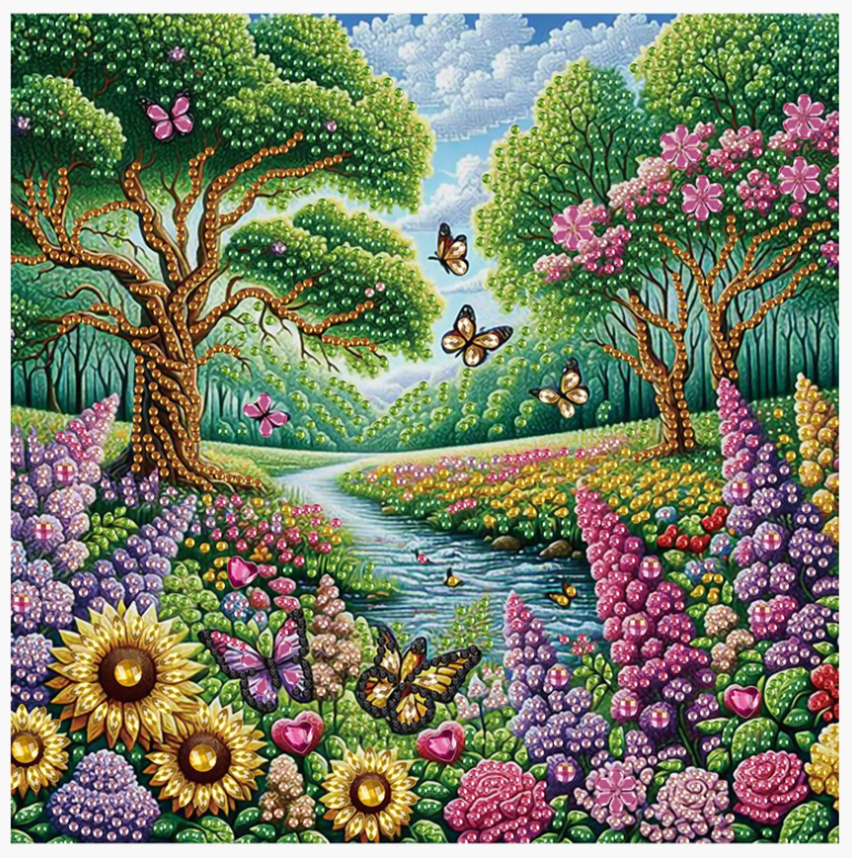 5D DIY Magical Summer Scene Diamond Painting Kit for Adults 12" x 12 ...