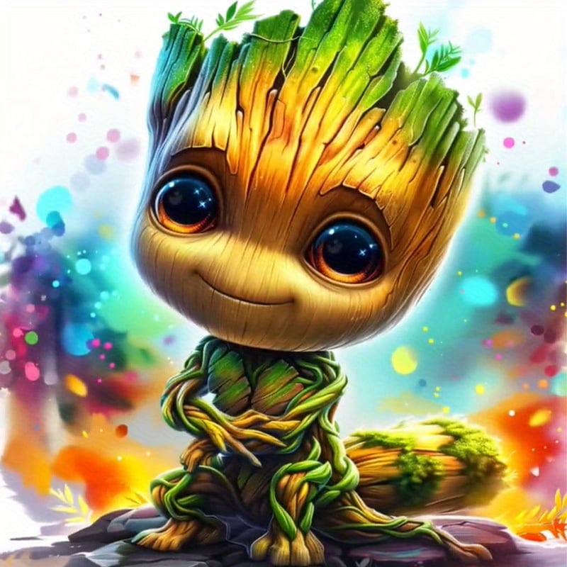5D DIY Round Diamond All Diamond Cute Cartoon Character Groom Superhero ...