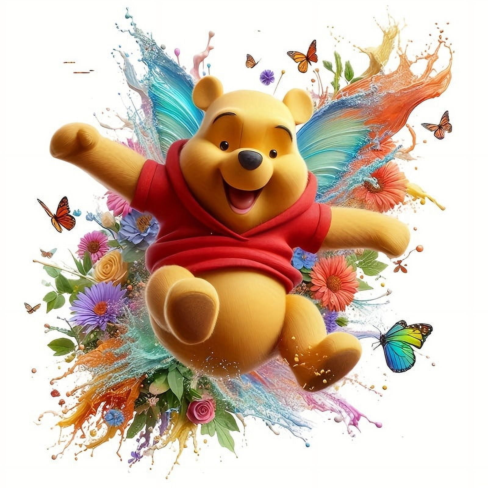 5D DIY Round Diamond Full Diamond Cute Cartoon Animal Winnie The Pooh ...