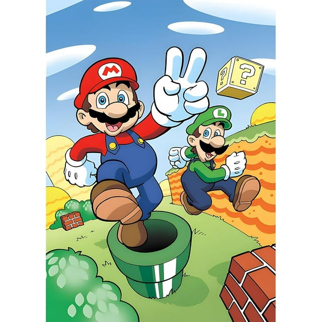 5D DIY Super Mario Diamond Painting by Number Kit for Adult, Full Drill ...