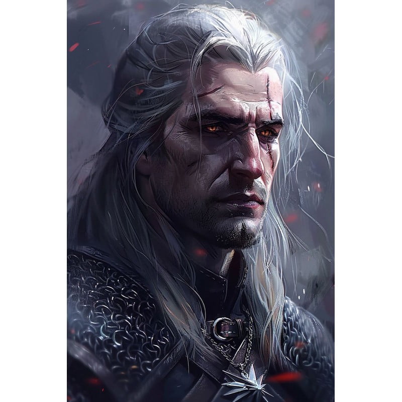 5D DIY The Witcher Diamond Painting Kit, Full Round Diamond Art, Mosaic ...