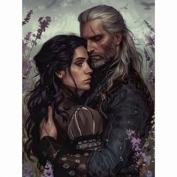 5D DIY The Witcher Diamond Painting Kit, Full Round Diamond Art, Mosaic ...