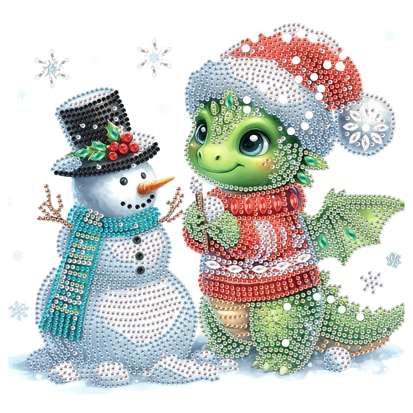 5D DIY diamond art painting kit, Christmas bear special shape diamond ...