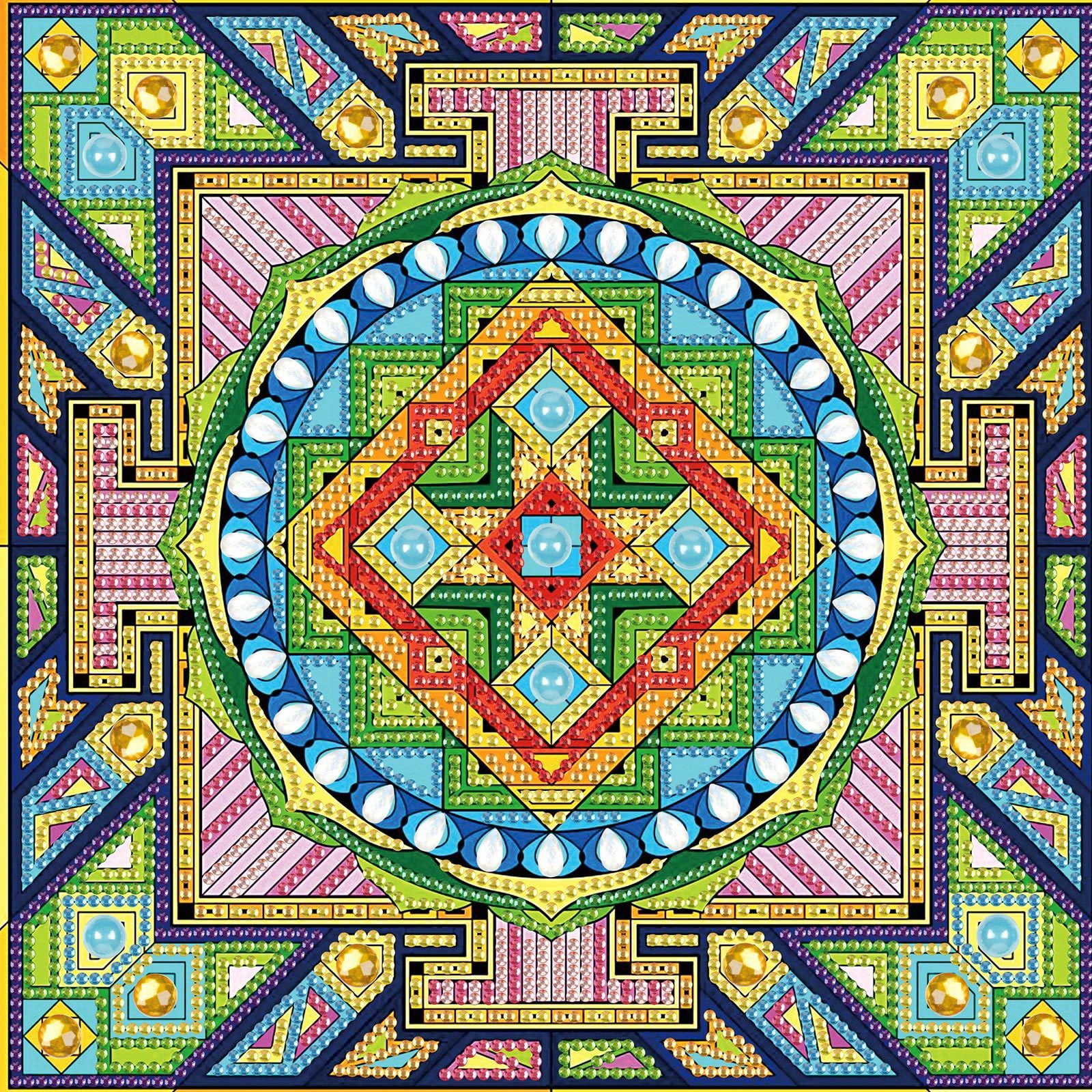 5D DIY diamond art painting kit, square complex pattern special shape ...