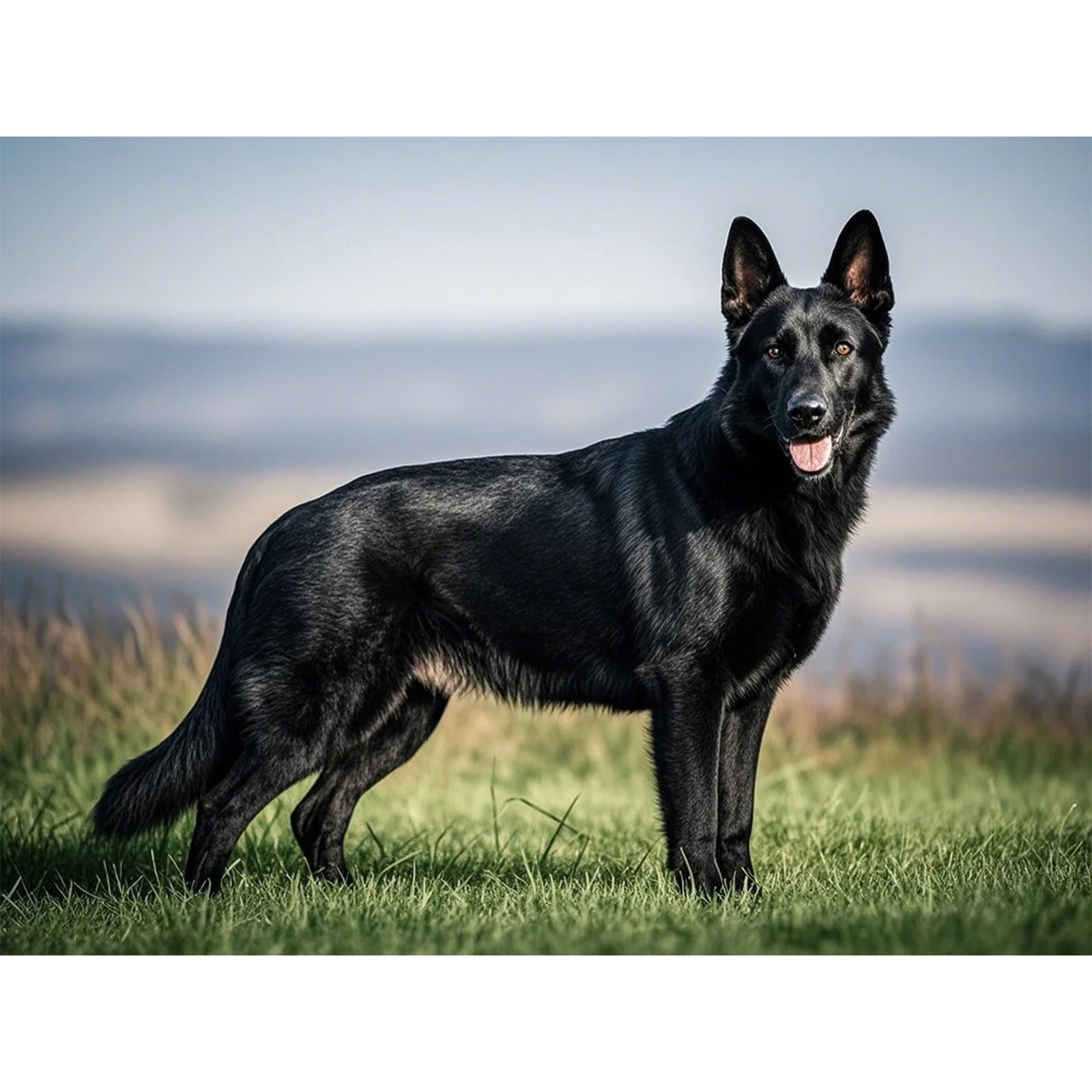 5D Diamond Art Black German Shepherd Diamond Painting DIY Kits Full ...