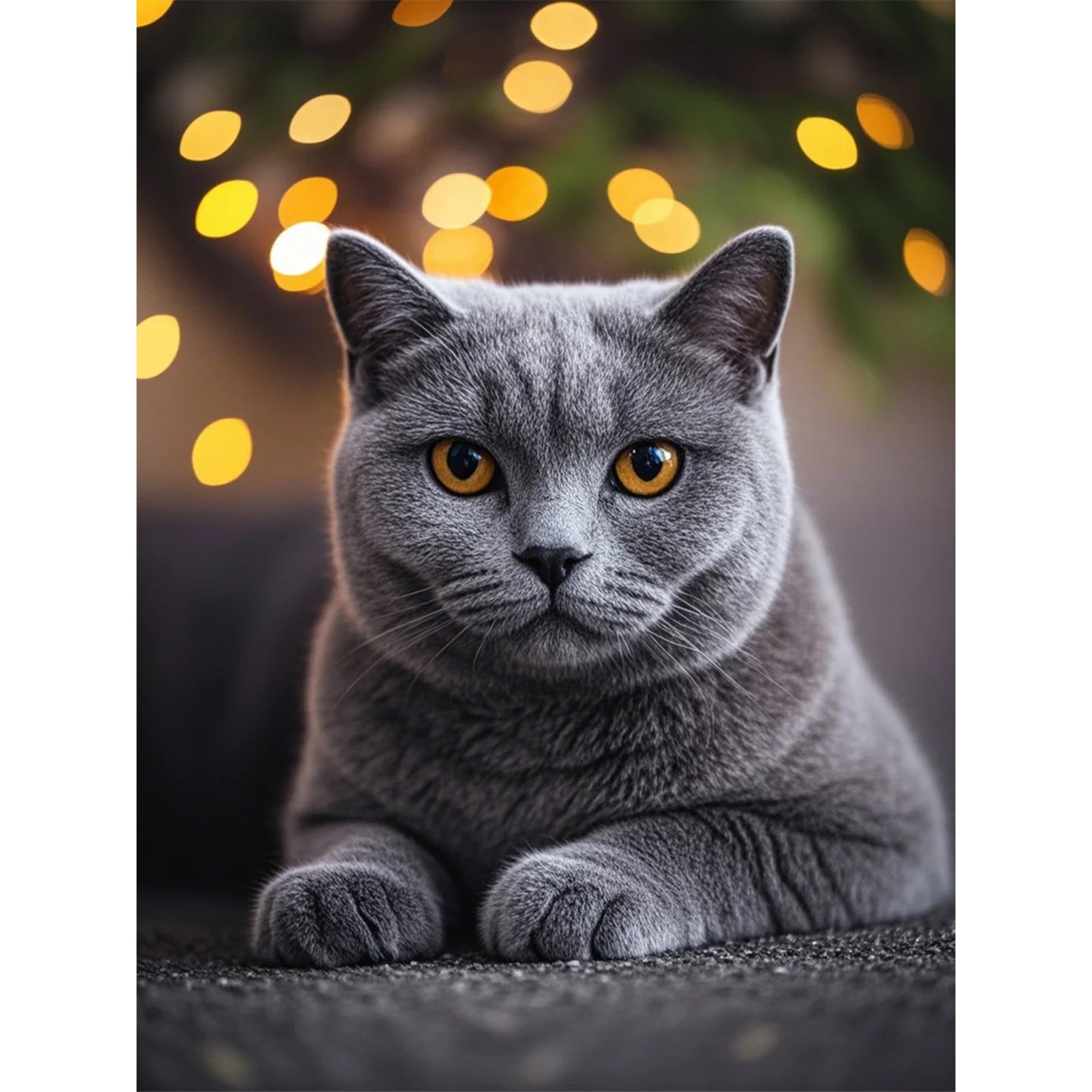5D Diamond Art Blue British Shorthair Cat Kitten Diamond Painting DIY ...