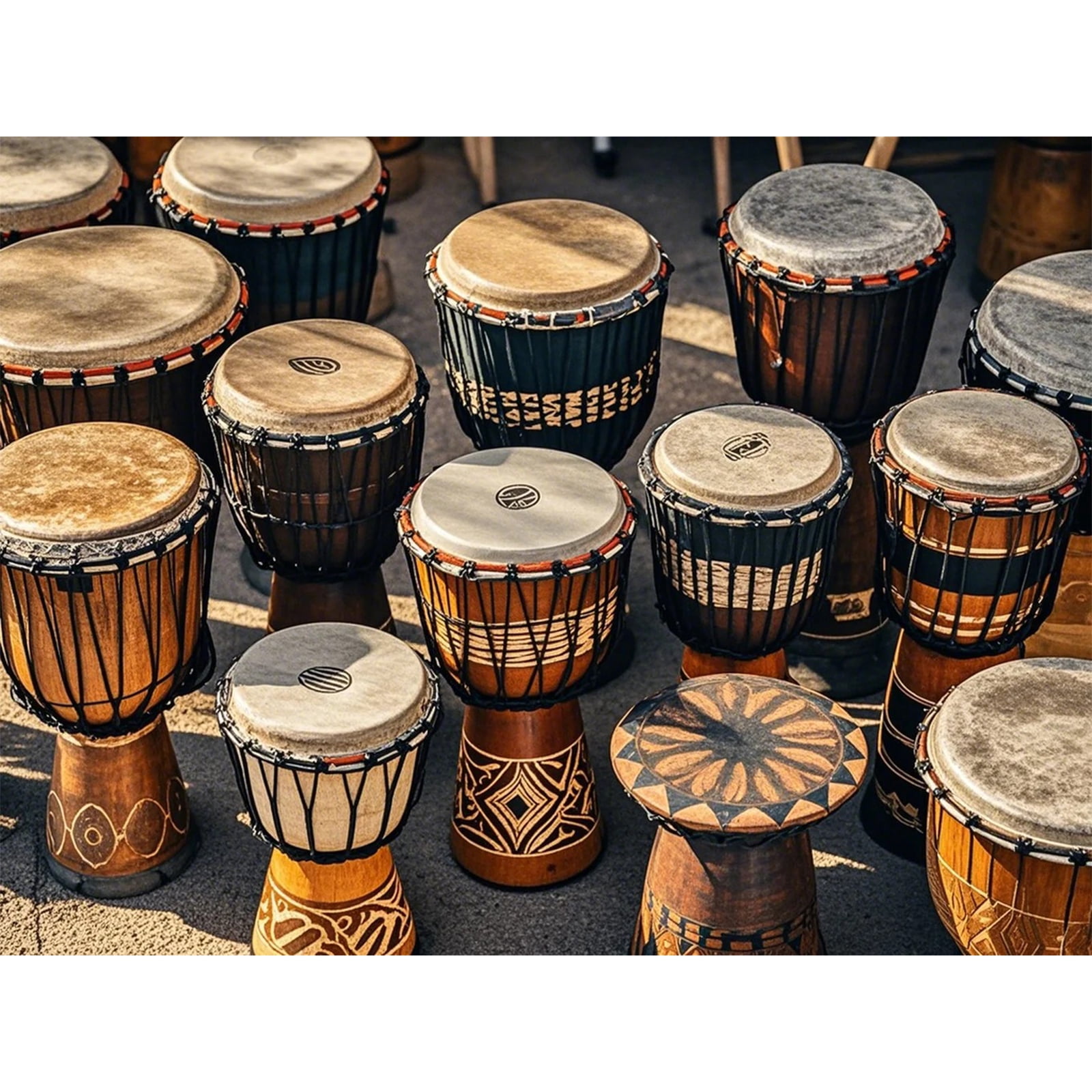 5D Diamond Art DIY Kits African Djembe Drums Diamond Painting Full ...