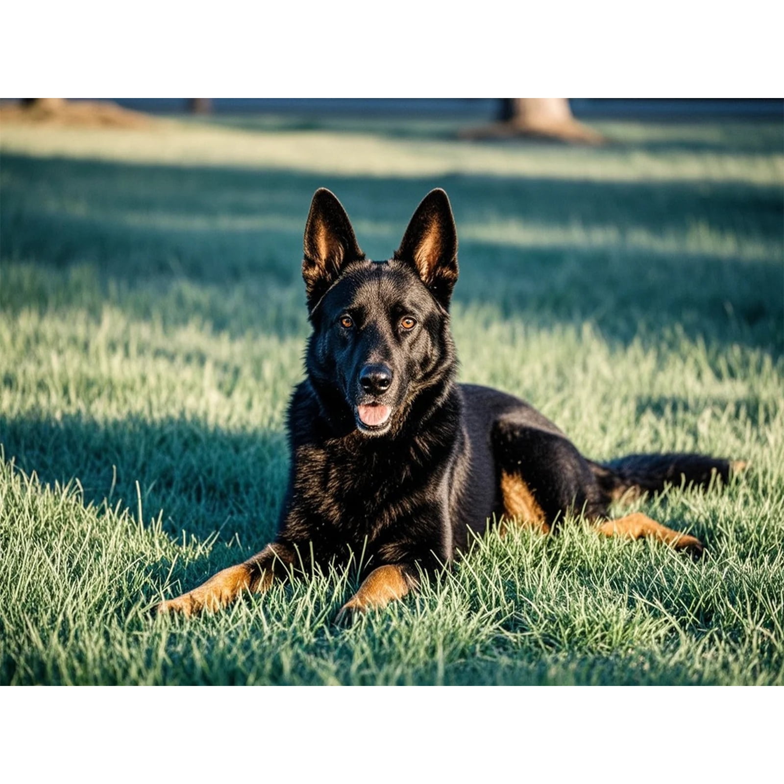 5D Diamond Art DIY Kits Black German Shepherd Diamond Painting Full ...