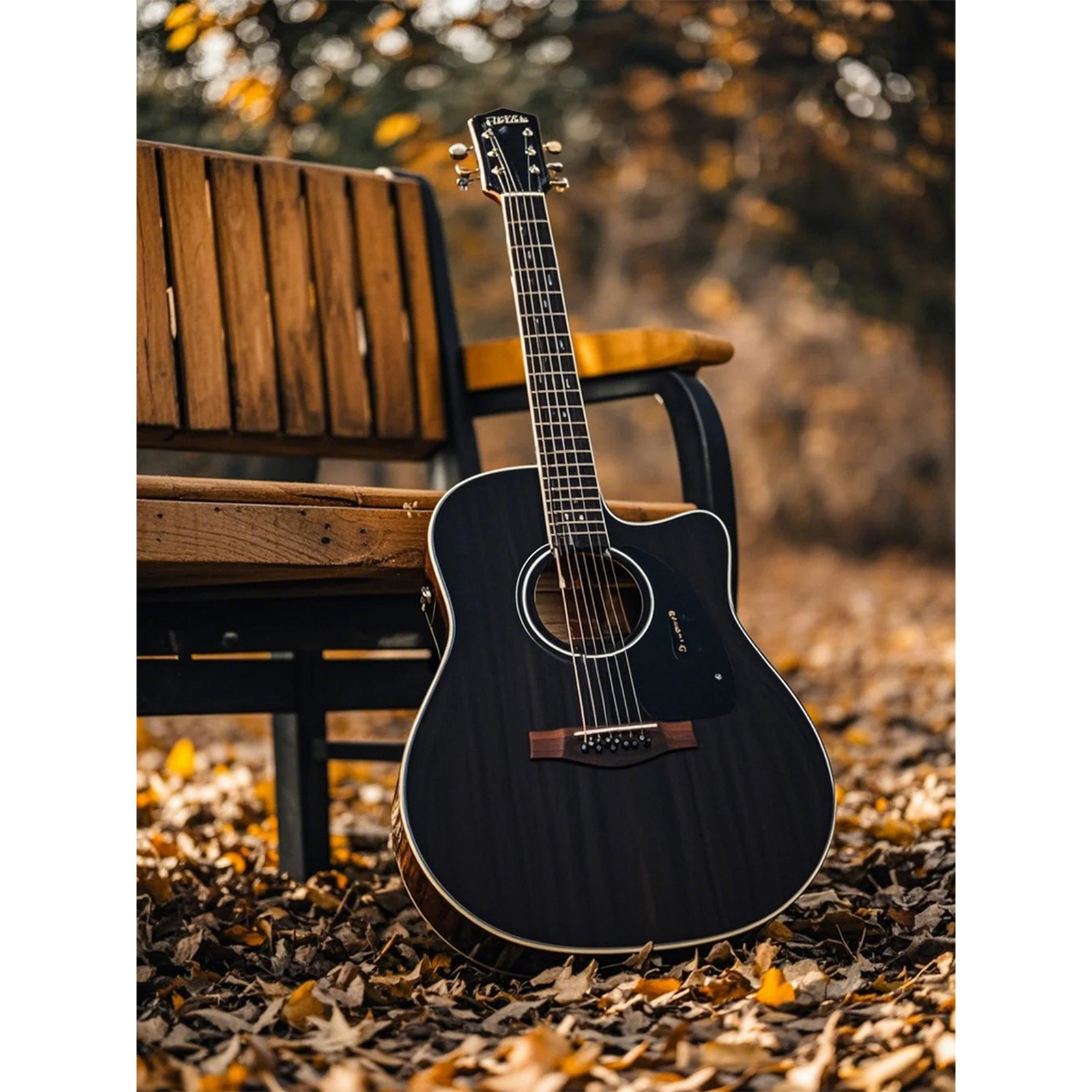 5D Diamond Art Guitar in the Fall Forest Diamond Painting DIY Kits Full ...