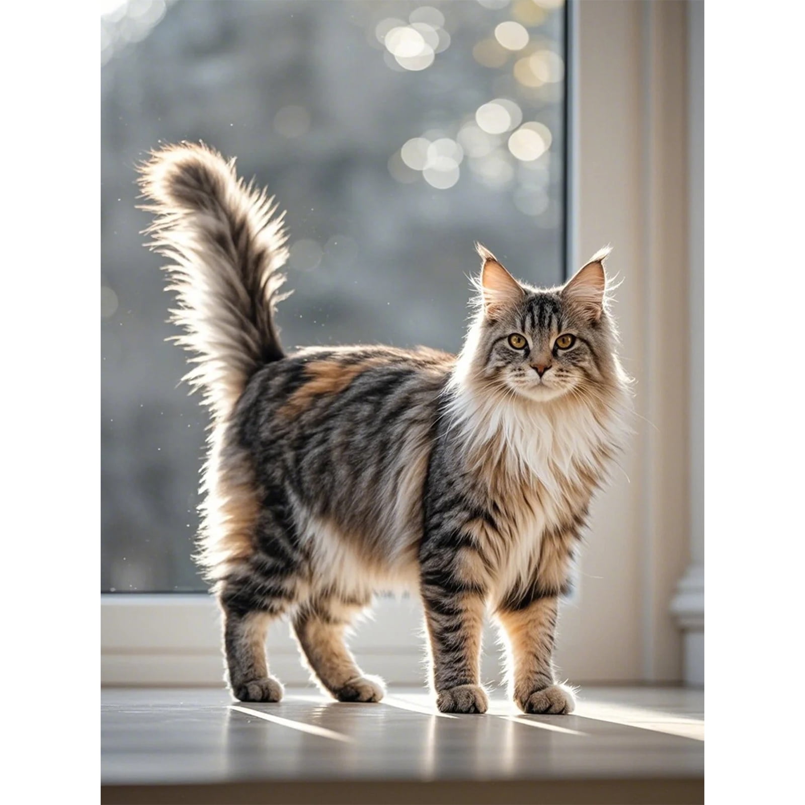 5D Diamond Art Maine Coon Cat Kitten Diamond Painting DIY Kits Full ...