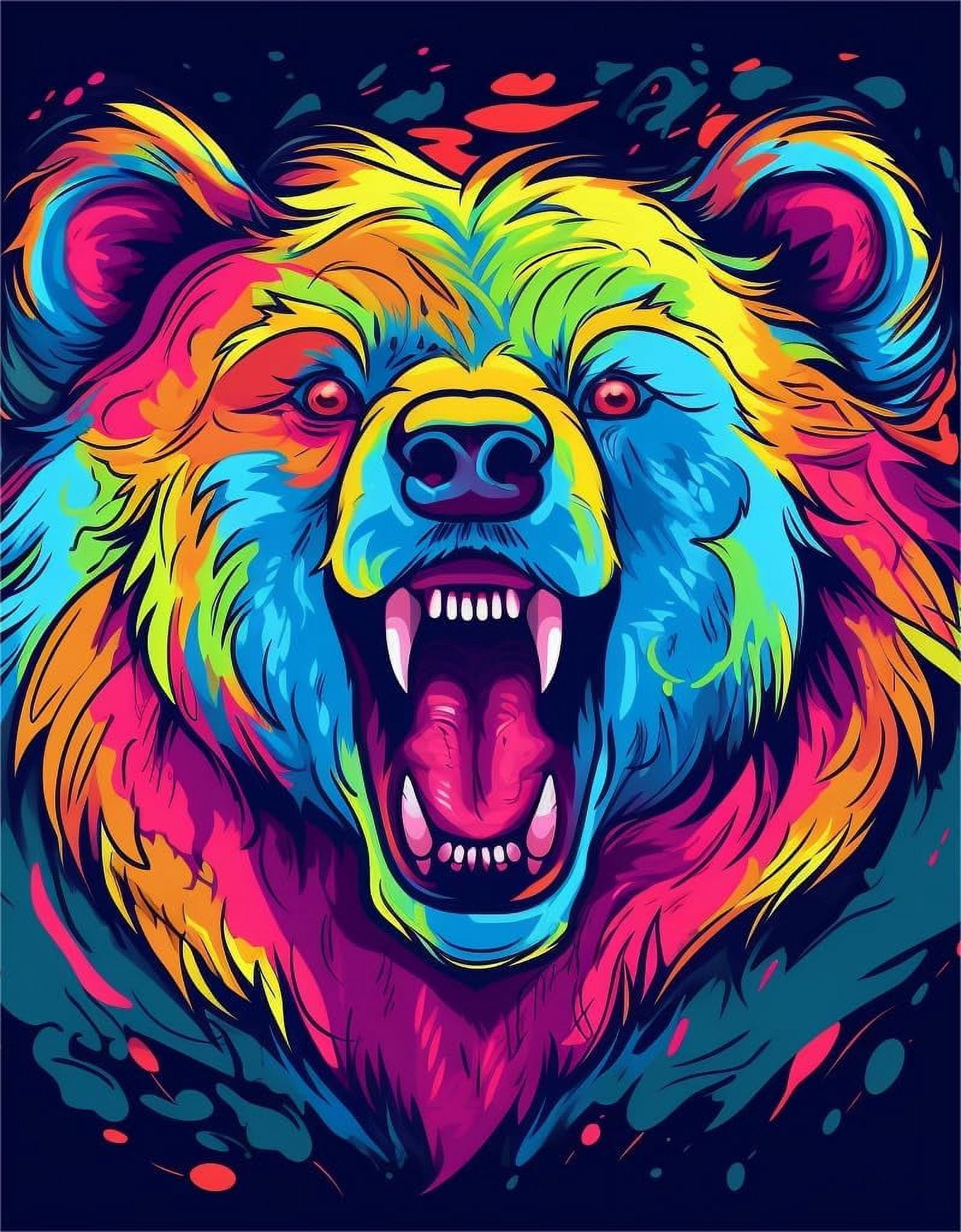 5D Diamond Art Painting Kits Bear, DIY Paint with Diamond Art Animals ...