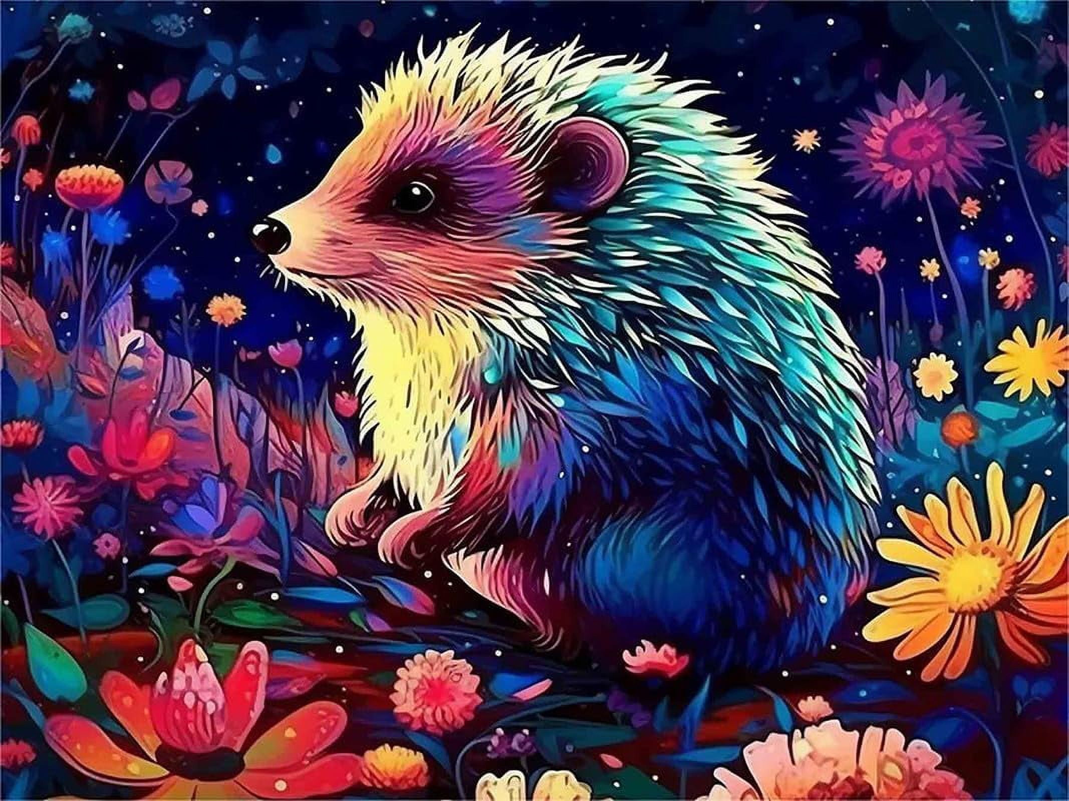 5D Diamond Art Painting Kits Hedgehog, DIY Paint with Diamond Art ...