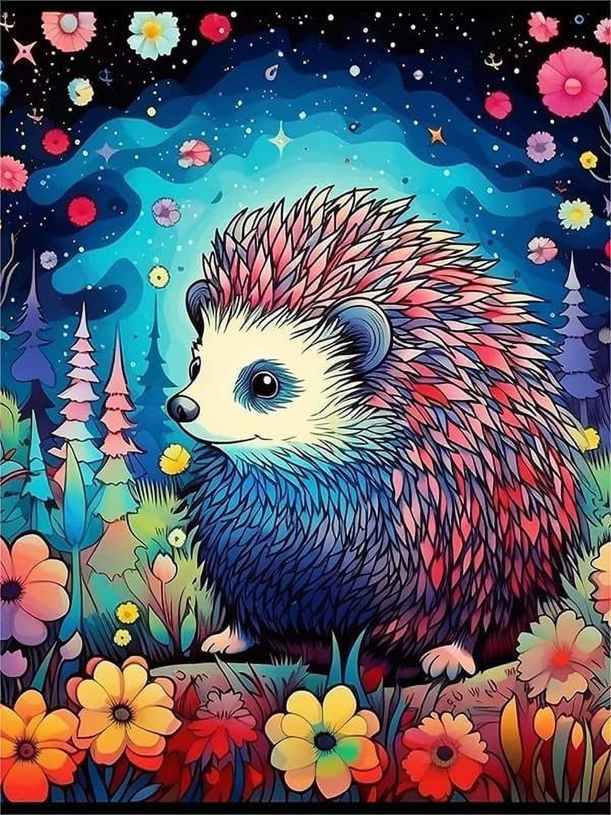 5D Diamond Art Painting Kits Hedgehog, DIY Paint with Diamond Art ...