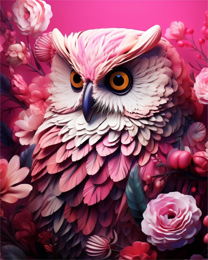 5D Diamond Art Painting Kits Owl, DIY Paint with Diamond Art Animal ...
