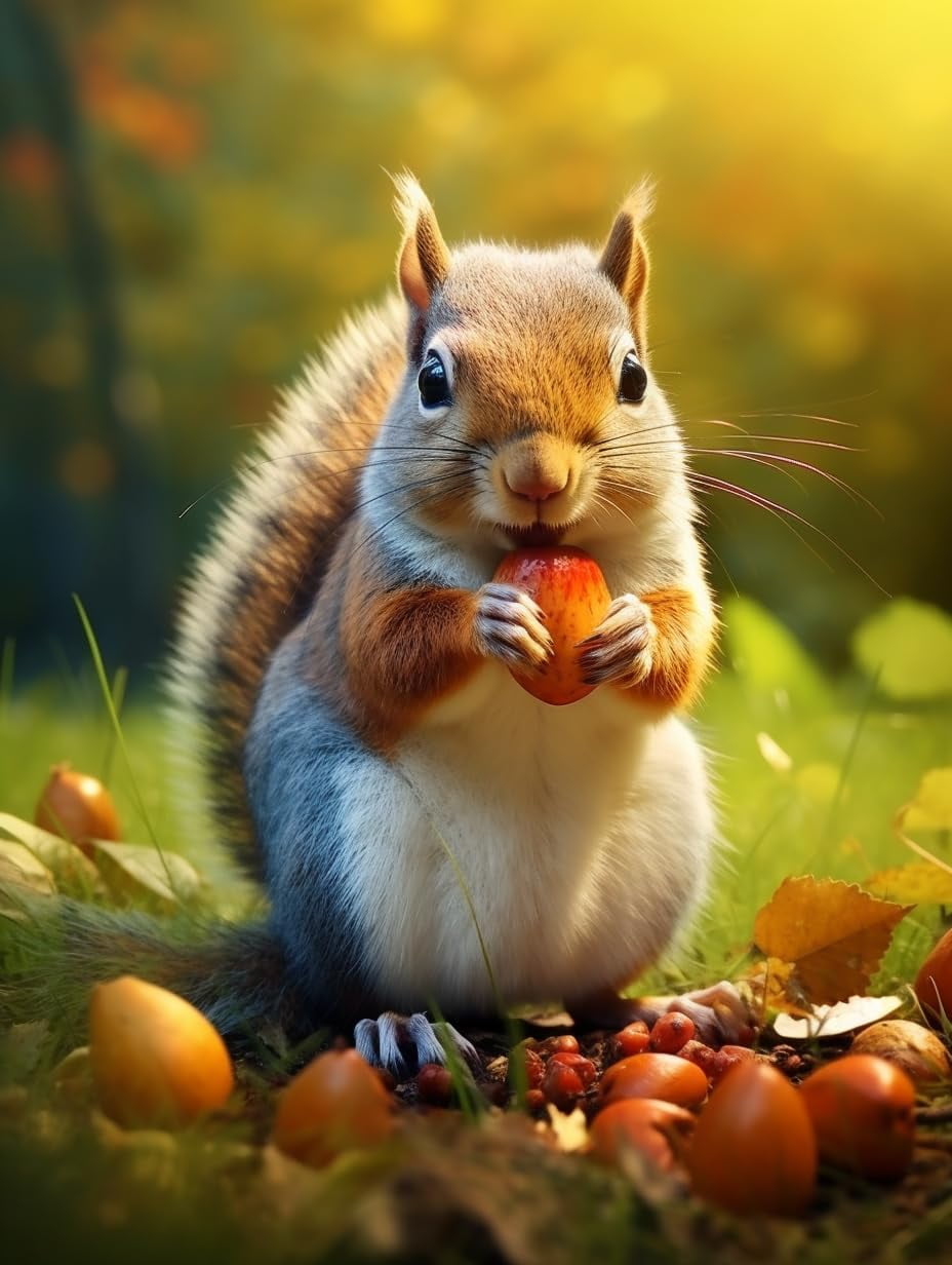 5D Diamond Art Painting Kits Squirrel, DIY Paint with Diamond Art ...