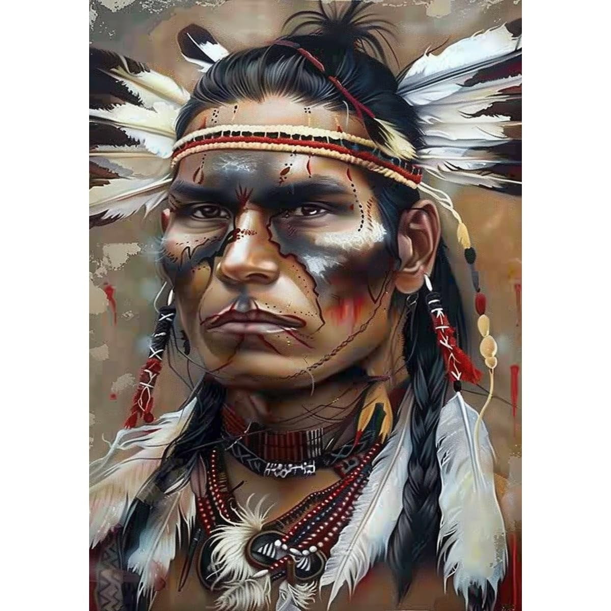 5D Diamond Art Painting by Number Kits for Adults American Native ...