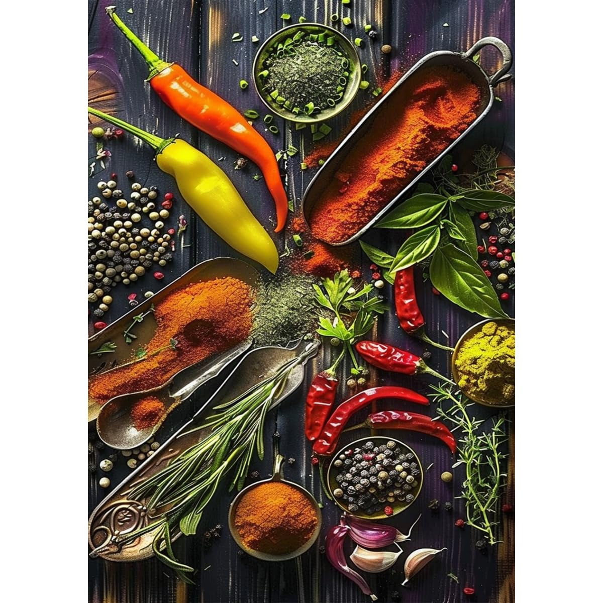 5D Diamond Art Painting by Number Kits for Adults Spices Flavouring for ...