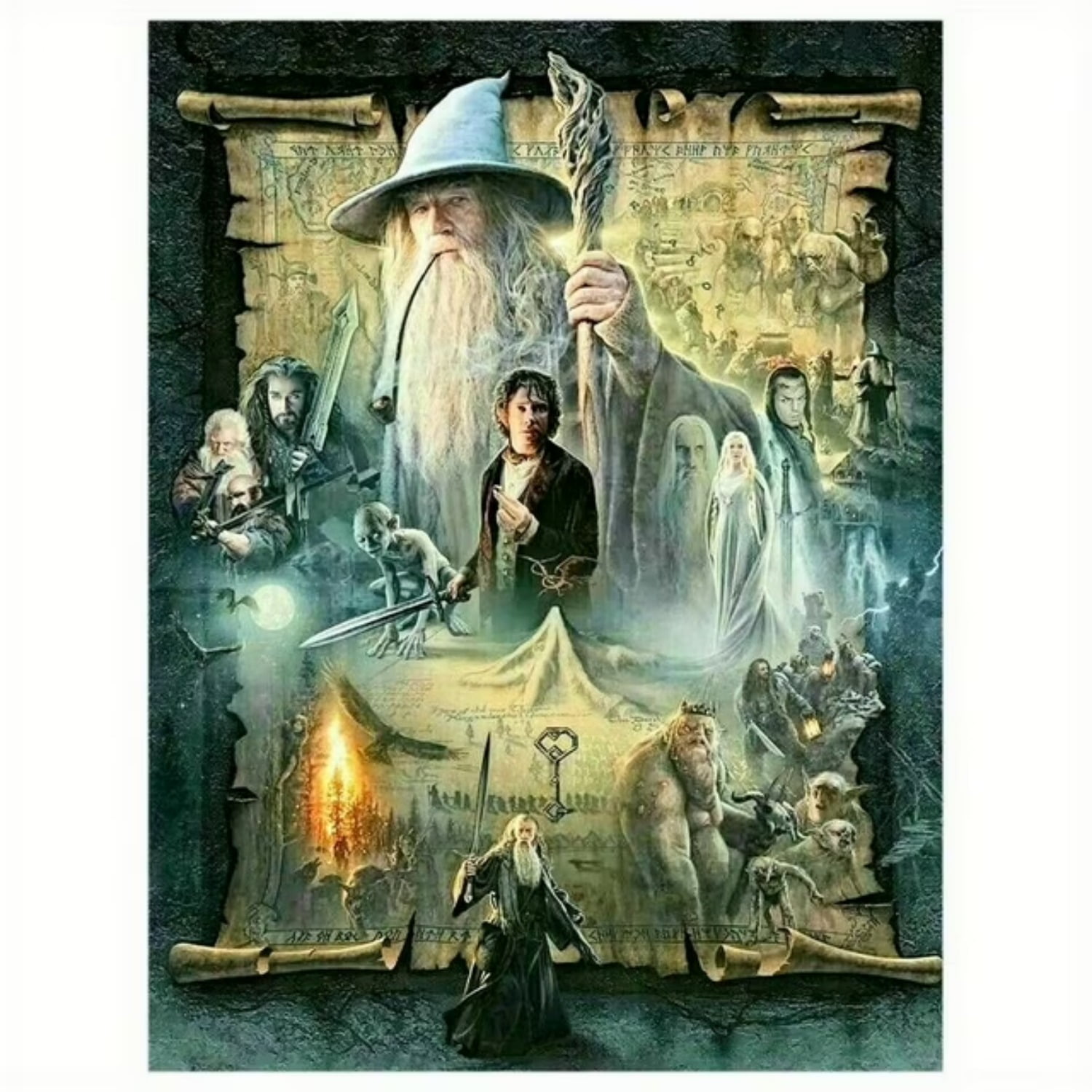 5D Diamond Art Painting By Number Kits The Lord of The Rings Painting Cross Stitch Full Drill ...