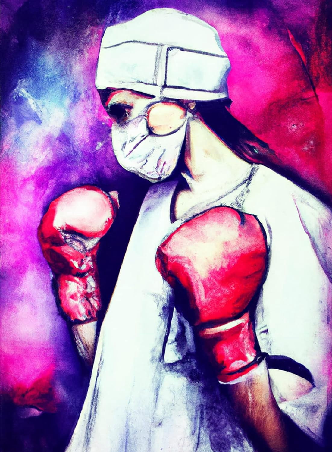 5D Diamond Art Painting Nurse Woman Full Drill by Number Kits, Glove ...