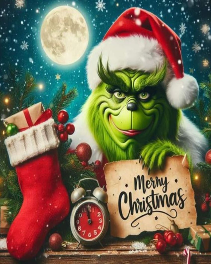 5D Diamond Art Painting The Grinch, Diamond Art Cartoon, Full Round ...