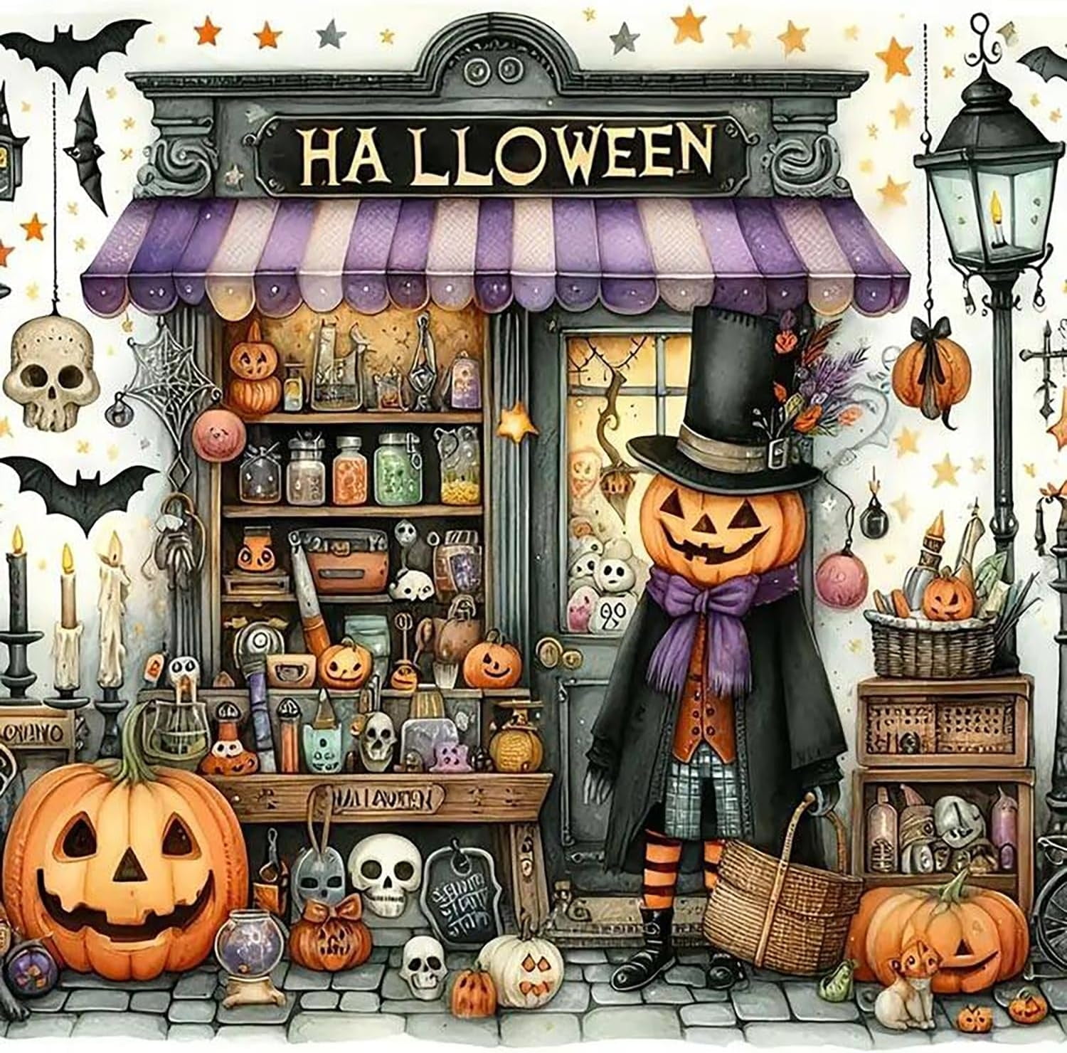 5D Diamond Art Set (for Adult Beginners), Halloween Haunted Castle ...