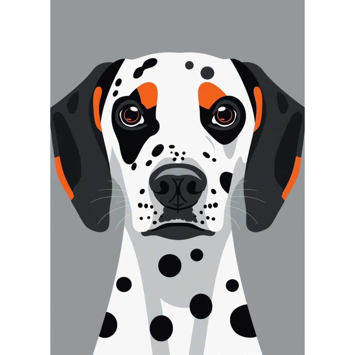 5D Diamond Art Spotted Dog DIY Paint with Full Drill Round Diamond Gems ...