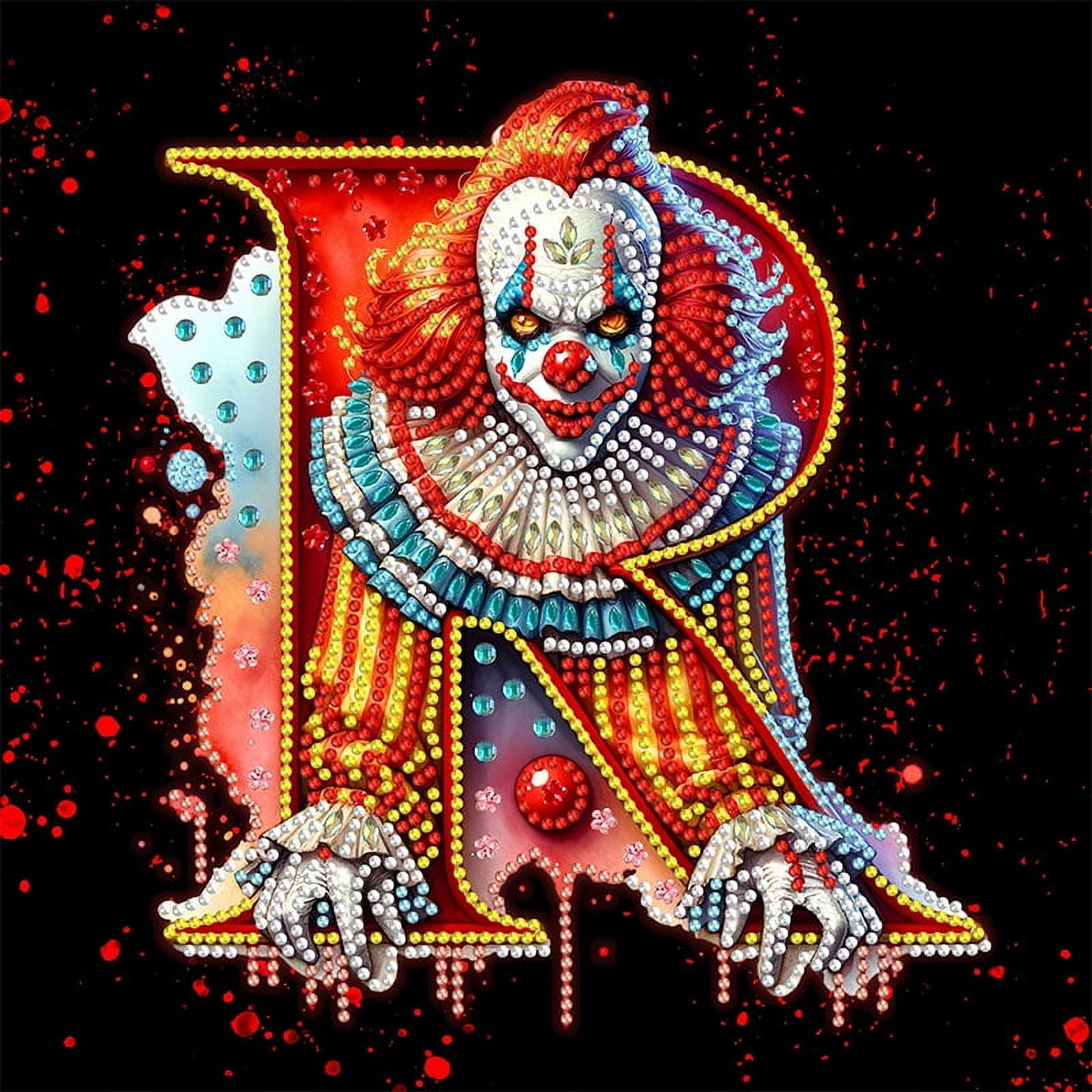 5D Diamond Painting Alphabet Clown Irregular Diamond Handmade DIY ...