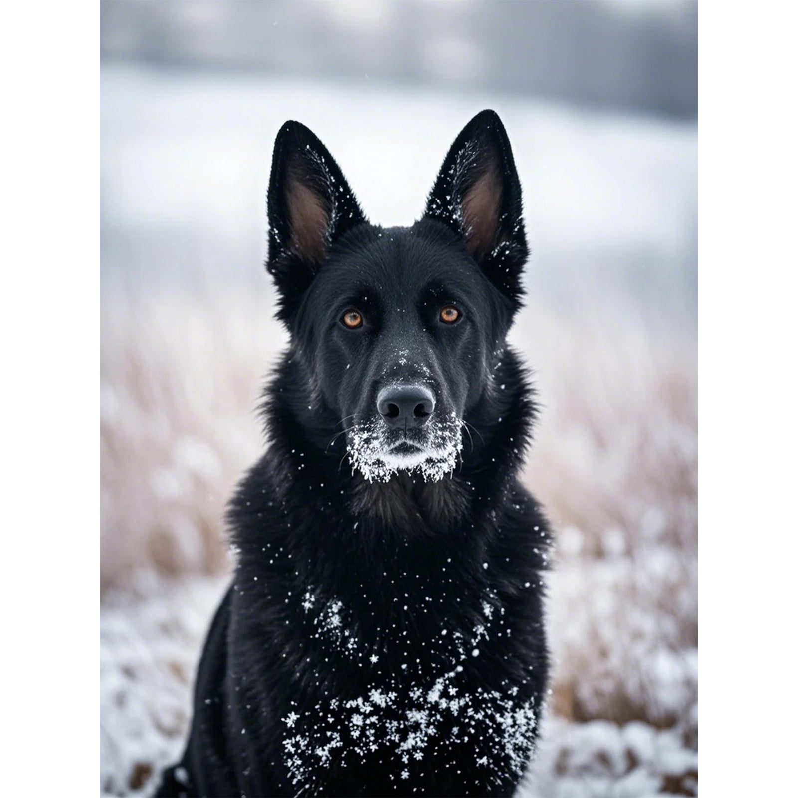 5D Diamond Painting DIY Kits Black German Shepherd Diamond Art Full ...