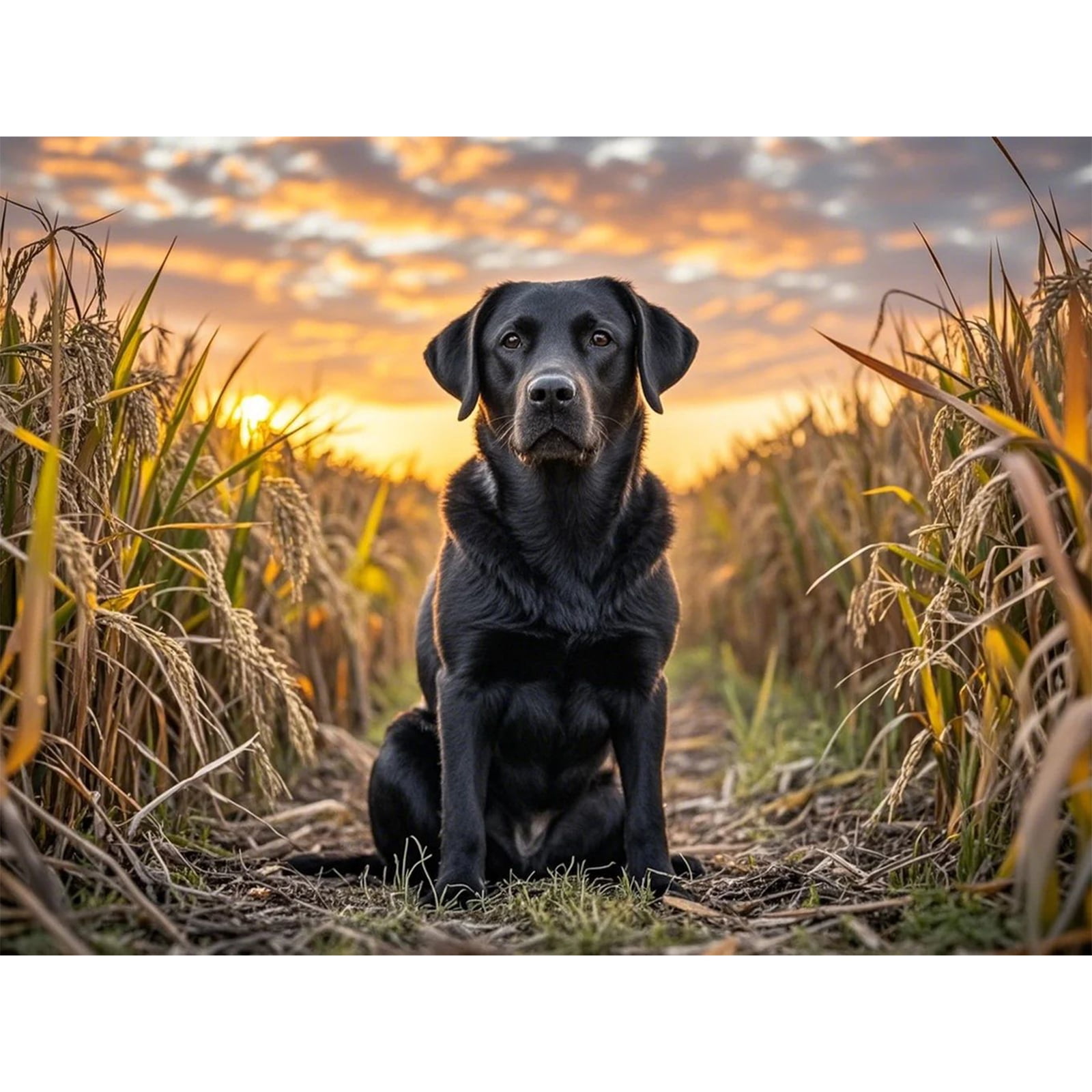 5D Diamond Painting DIY Kits Black Labrador Retriever Diamond Art Full ...