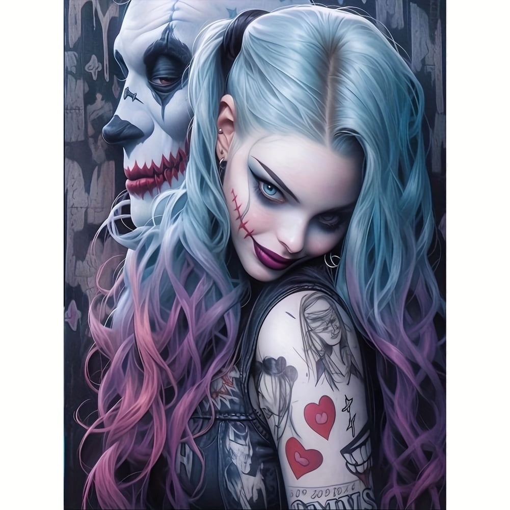 5D Diamond Painting Joker Heath Ledger Harley Quinn DC DIY Diamond ...