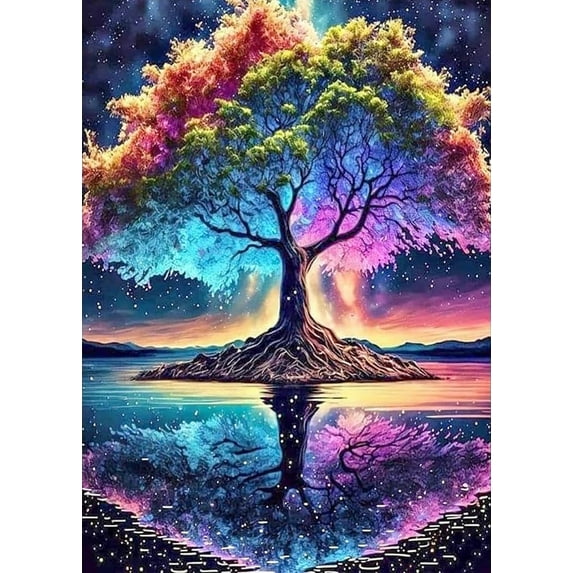 5D Diamond Painting Kits for Adults Beginners, Colorful Tree of Life ...