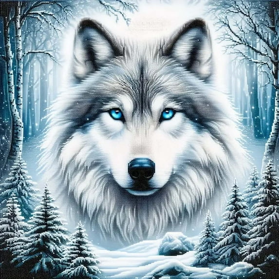 5D Diamond Painting Kits For Adults,Diamond Art Cute Animal Wolf Head ...