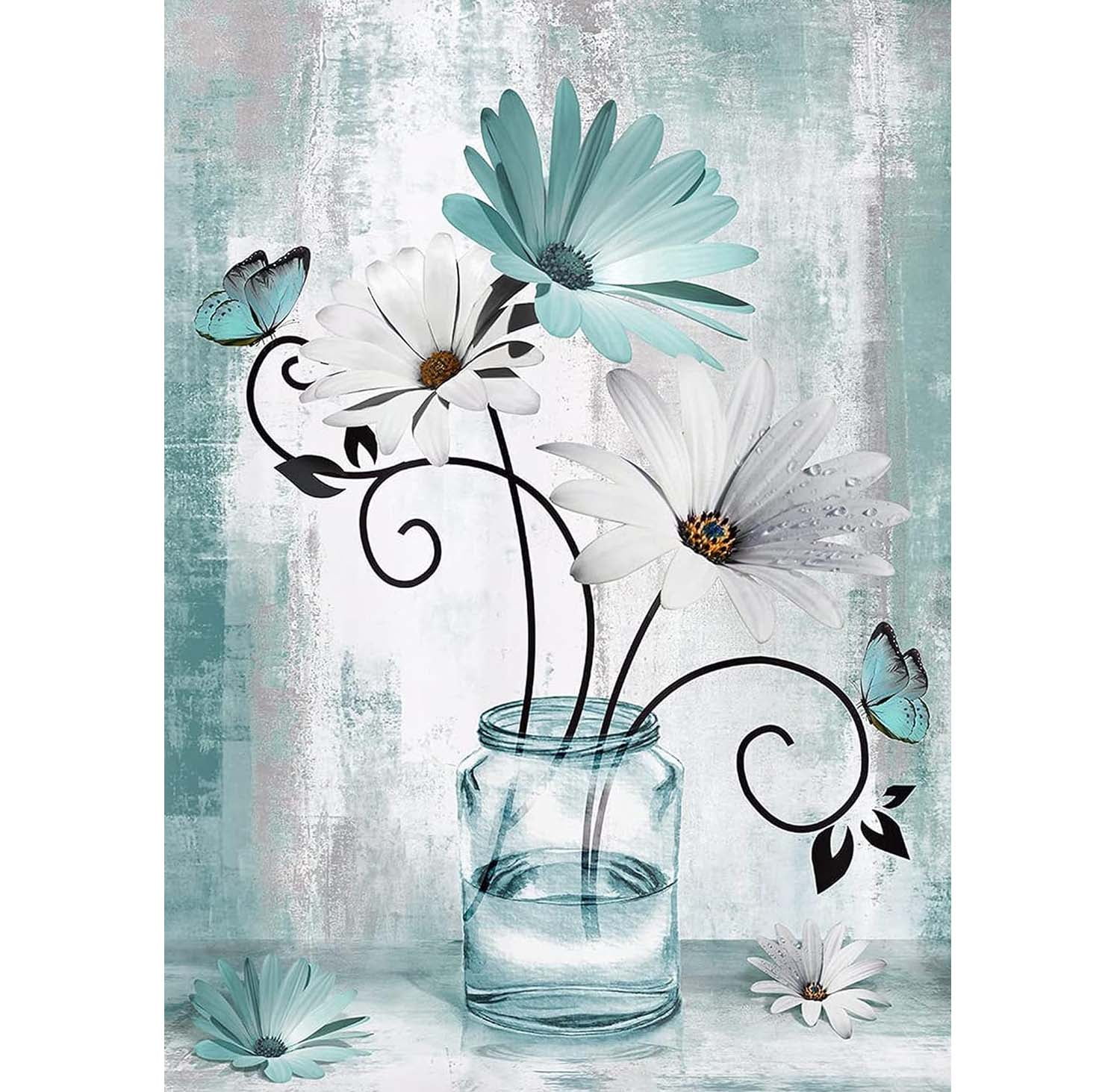 5D Diamond Painting Kits for Adults - Full Drill Flower Diamond Dots ...