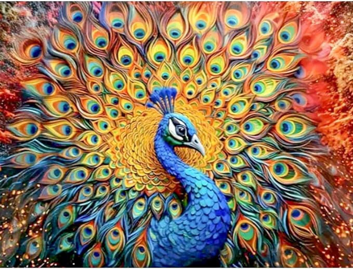 5D Diamond Painting Kits for Adults - Peacock Diamond Art Kits for ...