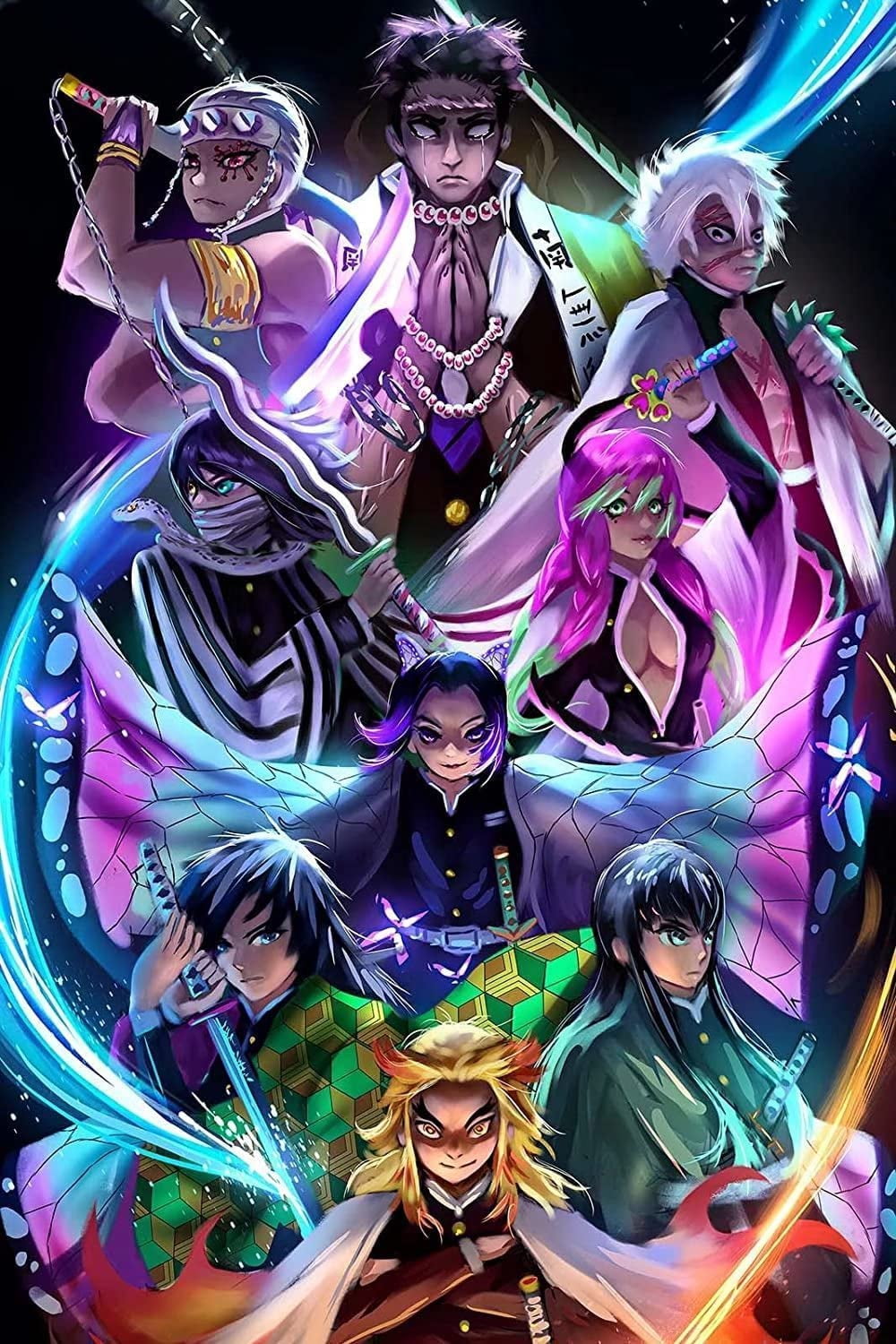 5D Diamond Painting Kits for Adults Full Dril Demon Slayer Diamond Art ...